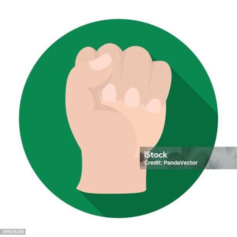 평면 스타일 흰색 배경에 고립에서 권투 주먹 아이콘 권투 기호 스톡 벡터 일러스트입니다 Revolution에 대한 스톡 벡터 아트 및 기타 이미지 Revolution