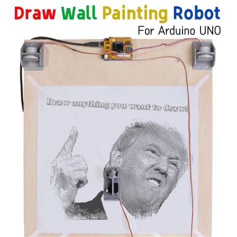Drawbot For Arduino Uno R3 Diy Kit Draw Line Plotter Wall Painting