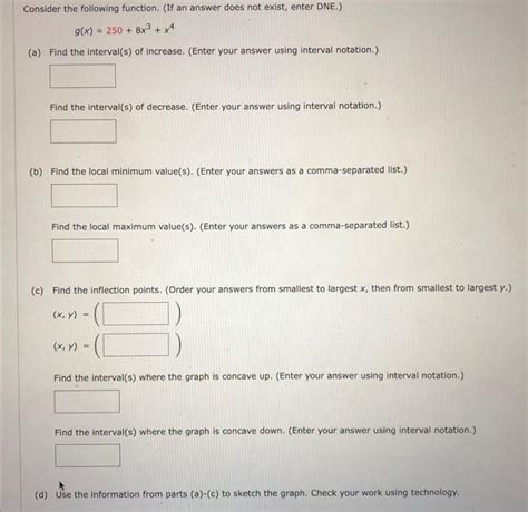Solved Consider The Following Function If An Answer Does Chegg