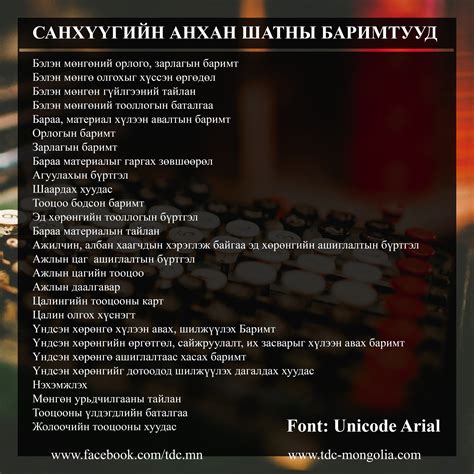 САНХҮҮГИЙН АНХАН ШАТНЫ Тидиси Сургалт Хөгжлийн Төв