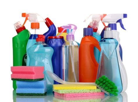 Premium Photo | Cleaning items isolated on white