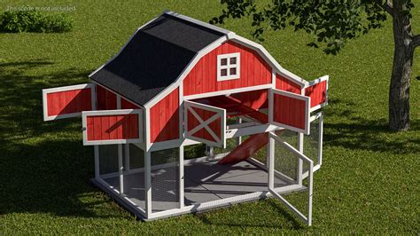 Chicken Coop Red 3d Model 39 3ds Blend C4d Fbx Max Ma Lxo Obj Free3d