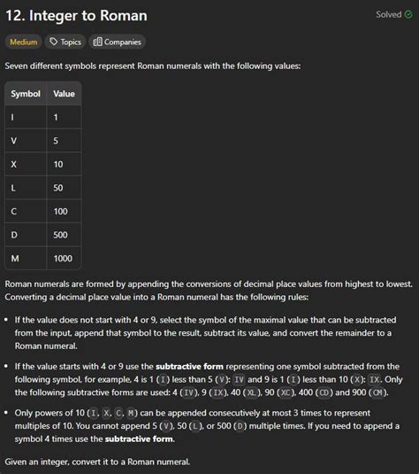 hao lam on linkedin random leetcode series problem 12 integer to…