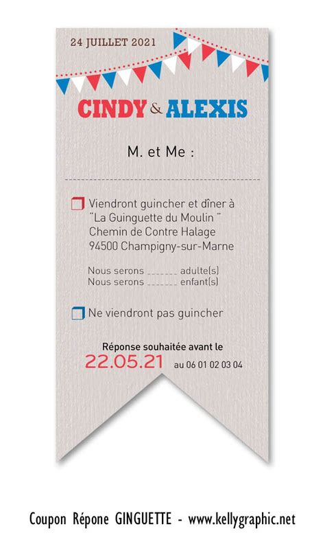 Faire Part Mariage Guinguette