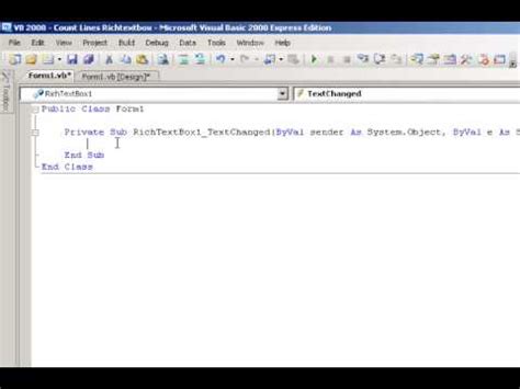 Visual Basic Tutorial Count Lines In Richtextbox YouTube