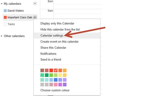 Adding A Google Calendar To A Page Or Sidebar Widget Leigh Cassell Consulting