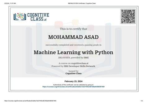 mohammad asad on linkedin ibmcertification pythonprogramming