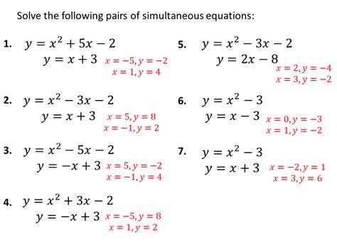 How To Solve Simultaneous Equations With Squares Tessshebaylo
