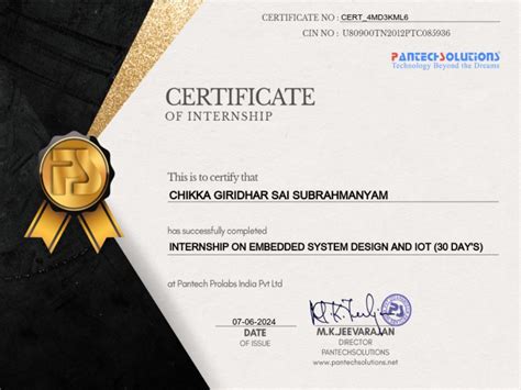 Giridhar Chikka On Linkedin Embeddedsystems Iot Internship