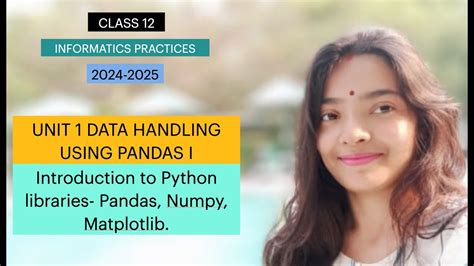 Class 12 Ip Unit 1 Pandas Introduction Youtube