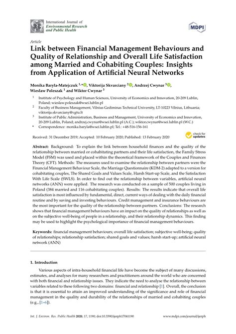 Pdf Link Between Financial Management Behaviours And Quality Of