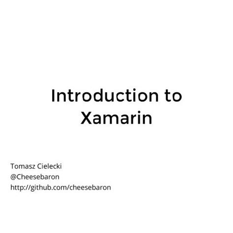 Getting Started With Xamarin