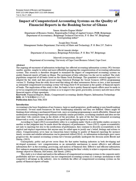 Impact Of Computerized Accounting System Pdf System Systems Theory