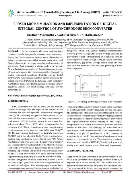Closed Loop Simulation And Implementation Of Digital Integral Control Closed Loop Simulation And Implementation Of Digital Integral Control