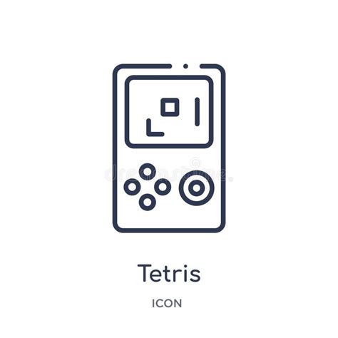Linear Tetris Icon From Entertainment And Arcade Outline Collection