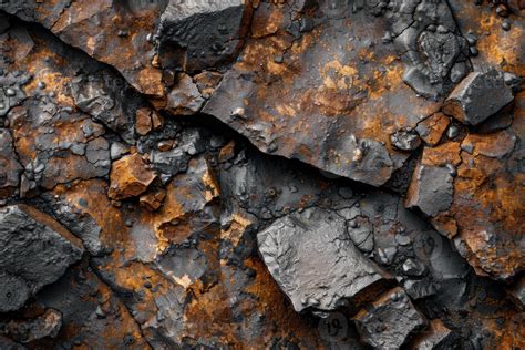 Oxidizing Metal Rock Surface Showing Colorful Texture And Corrosion