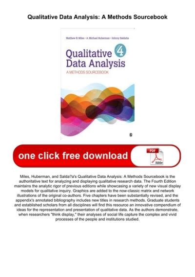 Download PDF Qualitative Data Analysis A Methods Sourcebook