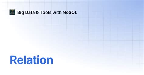 Relation Big Data And Tools With Nosql