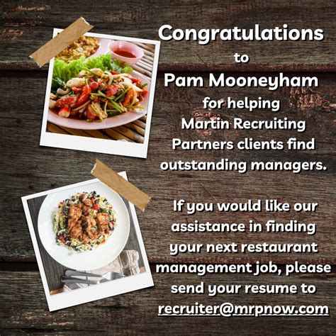 Congratulations To Pam Mooneyham For Helping Martin Recruiting Partners Clients Find Outstanding