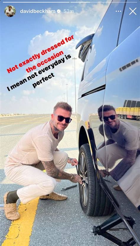 عکس اسطوره محبوب در شرایطی که هرگز ندیده بودید دیوید بکام در جاده بدشانسی آورد خبرورزشی