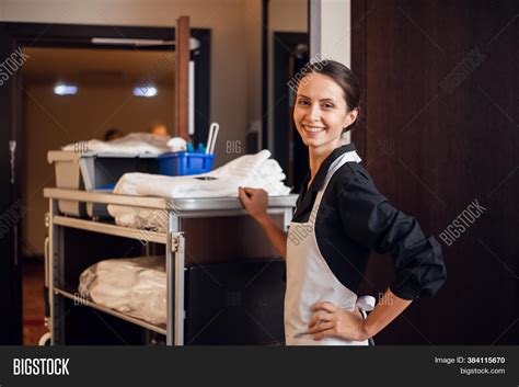 Smiling Hotel Maid Image And Photo Free Trial Bigstock