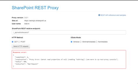 Proxy Error Cannot Read Properties Of Null Reading ToString See