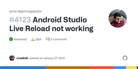 Android Studio Live Reload Not Working Ionic Team Capacitor