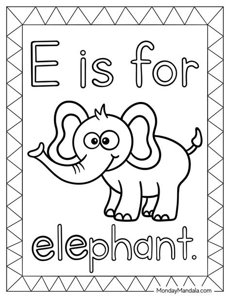 Free Printable Letter E Coloring Pages For Preers Pdf