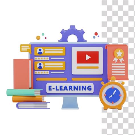 Premium Psd Online Learning Course App 3d Illustration