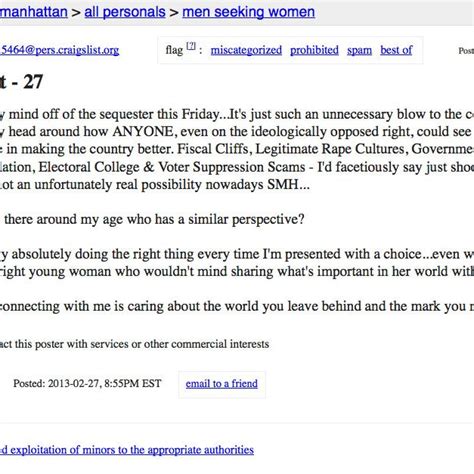 New York Men Looking For Sequester Sex On Craigslist
