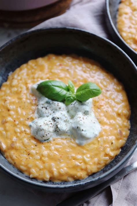 Spicy Vodka Risotto Cremet Risotto Med Vodka Chili Og Fløde