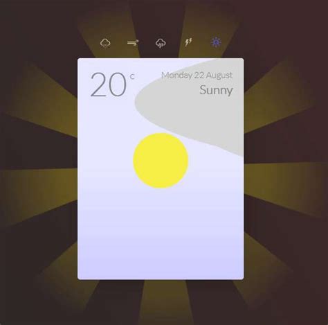 精美圆形天气预报ui动效css3实例 Html5模板网