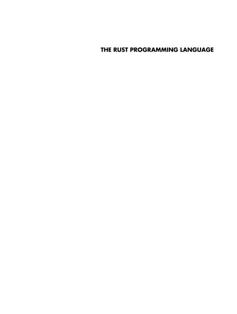 Solution Learn The Rust Programming Language 2023 Guide Studypool