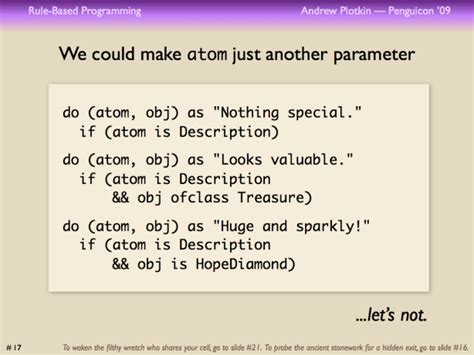 Rule Based Programming In Interactive Fiction