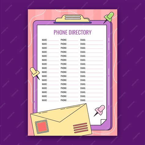 Free Vector Telephone Directory Template Design