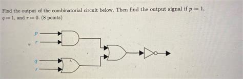 Solved Find The Output Of The Combinatorial Circuit Below