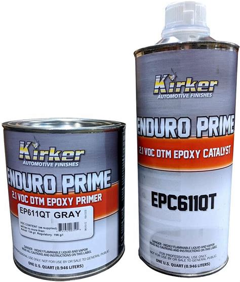 Custom Shop Gray Epoxy Primer Sealer 2 1 Voc 1 Quart Kit