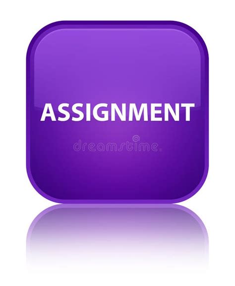 Assignment Special Purple Square Button Stock Illustration Illustration Of Button Word 105849640