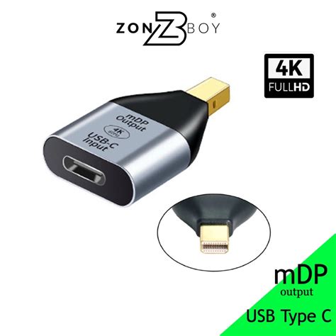 K Converter DP To USB Type C Female Mini Display Port Male Adapter HDTV Display Hz HD Output