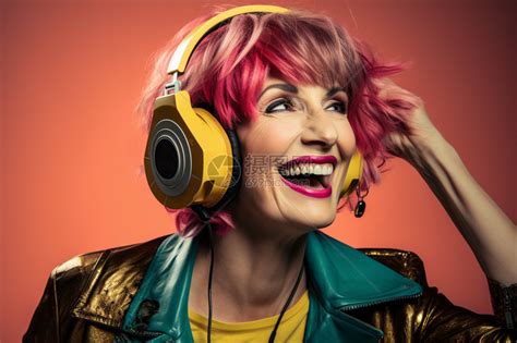 享受音乐的女士高清图片下载 正版图片600488211 摄图网