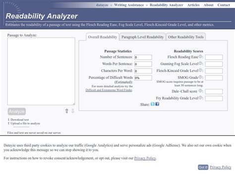 Blue Centauri Consulting Readability Analyzer Unknown Type For 9th