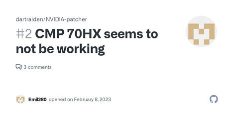 Cmp Hx Seems To Not Be Working Issue Dartraiden Nvidia Patcher Github