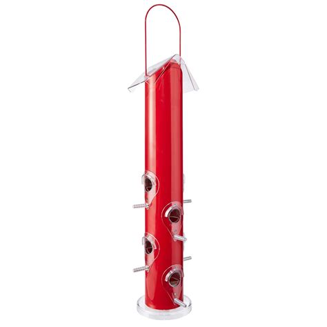 Perky Pet Red Metal Tube Wild Bird Feeder Petco