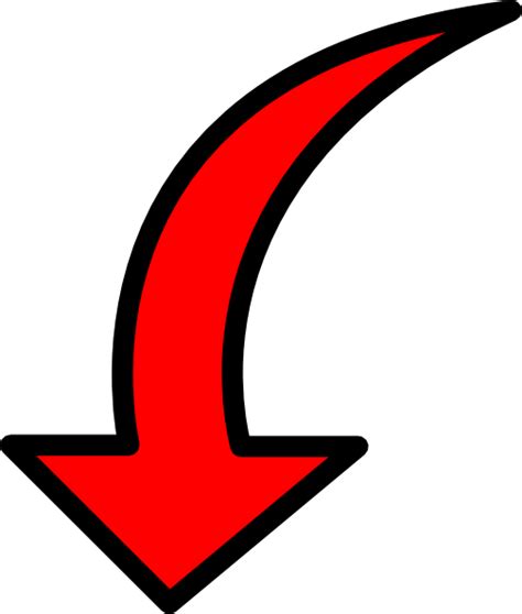 Red Curved Arrow Cliparts Co