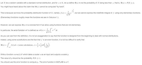 Solved Let X Be A Random Variable With A Standard Normal Chegg