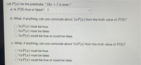solved b what if anything can you conclude about ∃xp x