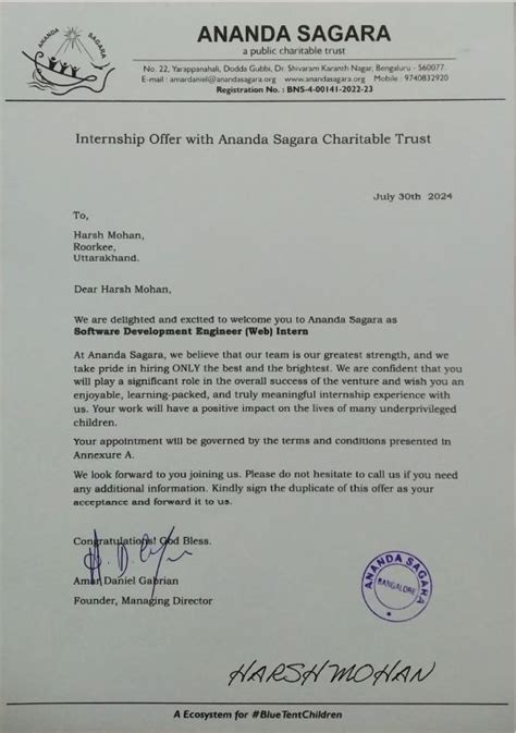 Harsh Mohan On Linkedin Internship Software Webdevelopment Anandsagar Ngo