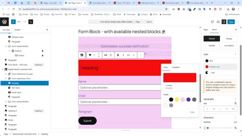 Form Block Global Styles Affect Nested Blocks Cf7 Skins Blog