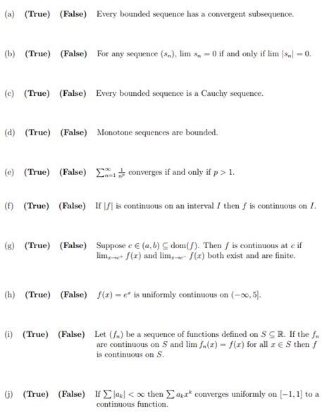 solved a true false every bounded sequence has a