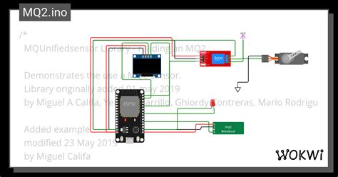 MQ2 Gas Sensor Copy Wokwi ESP32 STM32 Arduino Simulator